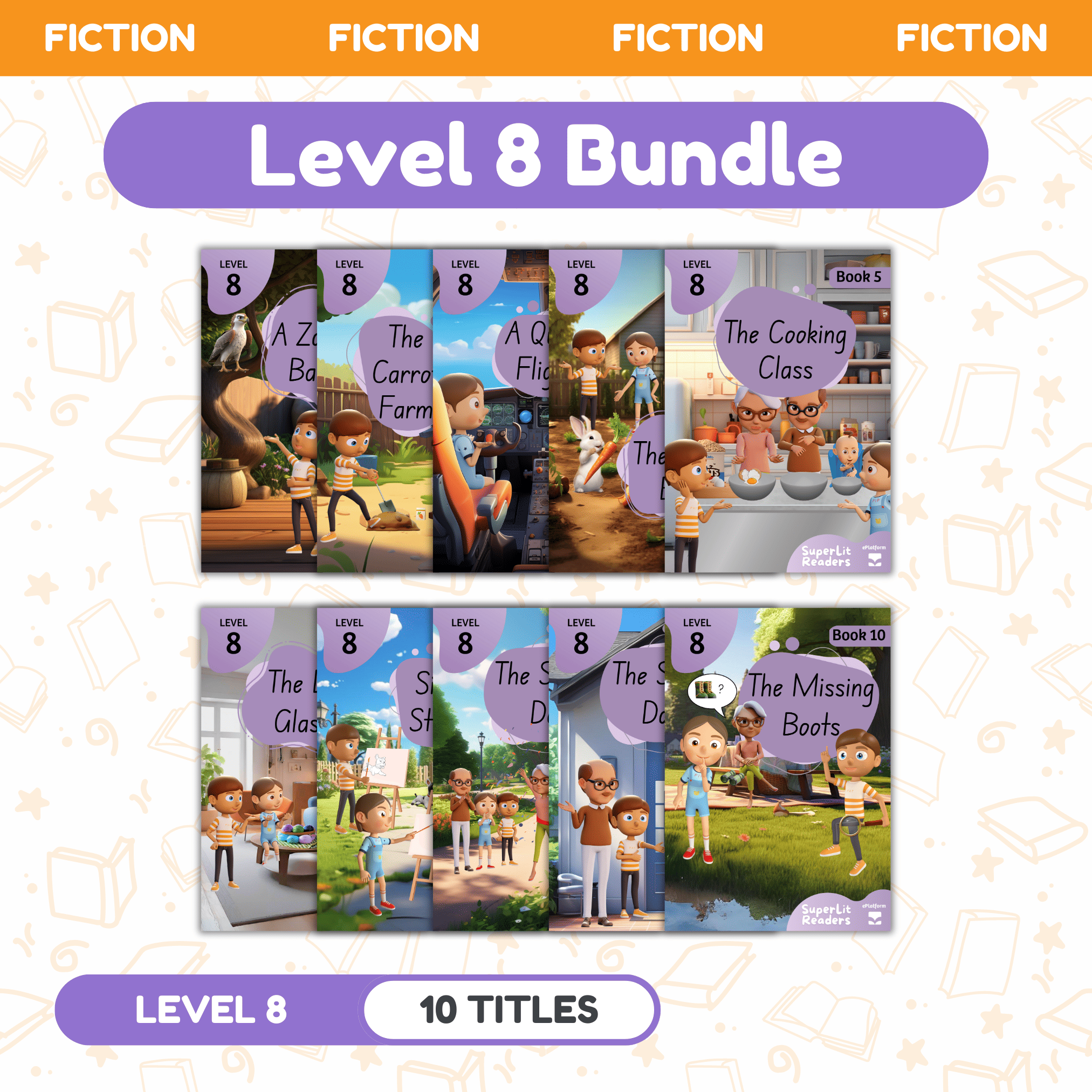 Level 8 Fiction Bundle | SuperLit Readers by ePlatform