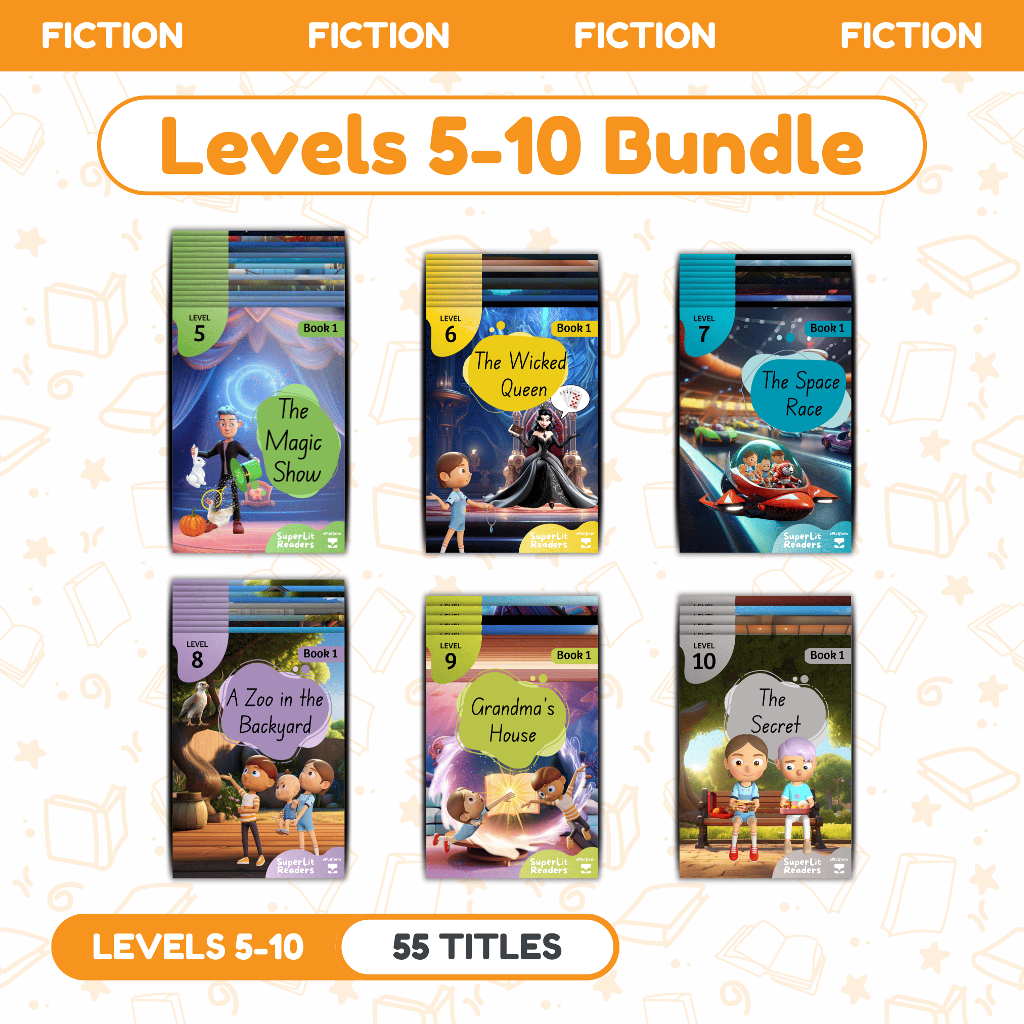 Fiction Levels 5-10 Bundle | SuperLit Readers by ePlatform