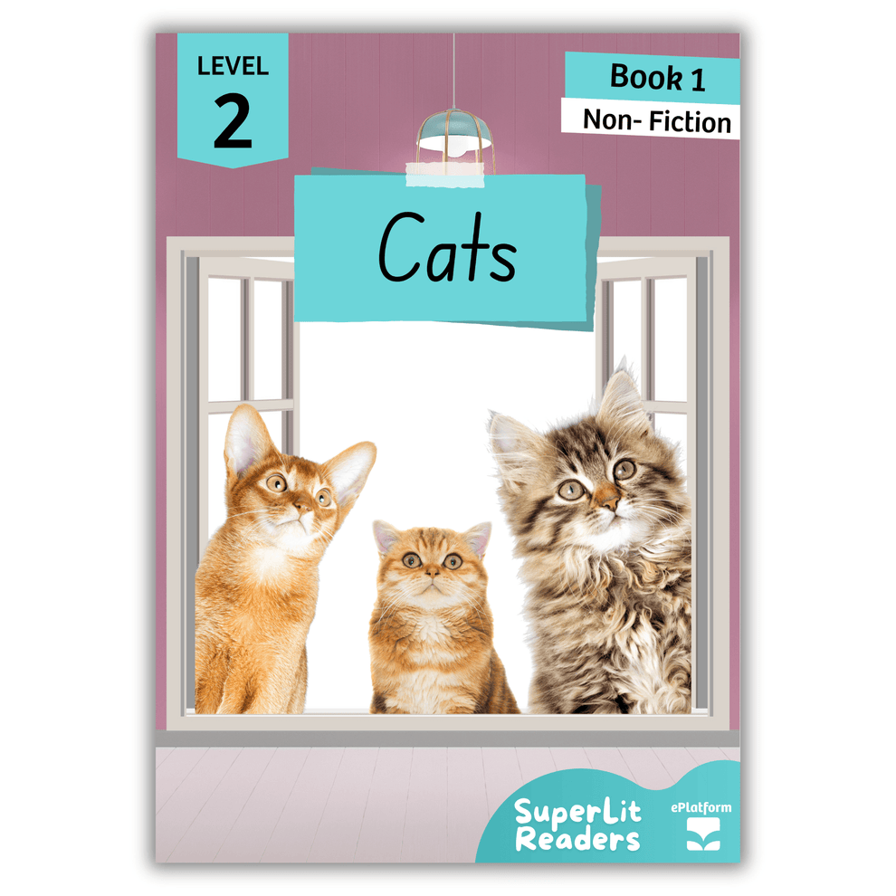 "Cats" Non-Fiction Level 2 (Book 1) | Decodable Readers | SuperLit ...
