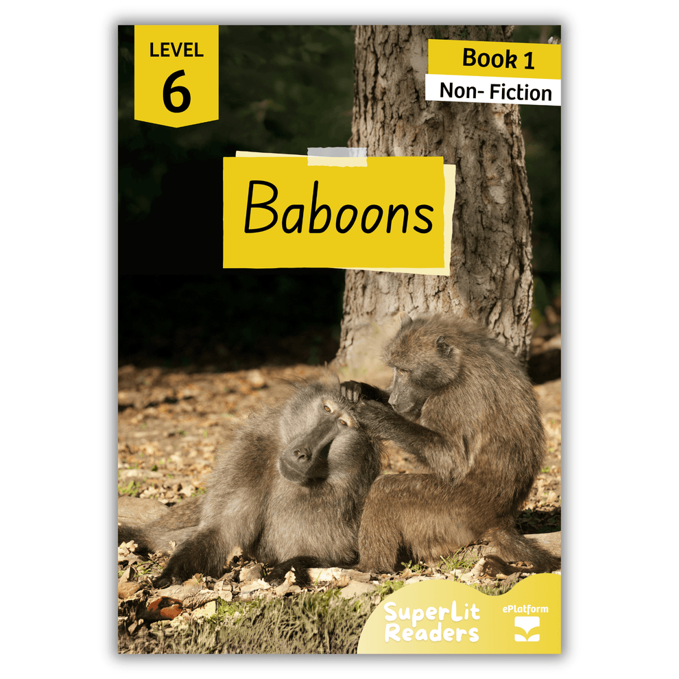 "Baboons" Non-Fiction Level 6 (Book 1) | Decodable Readers