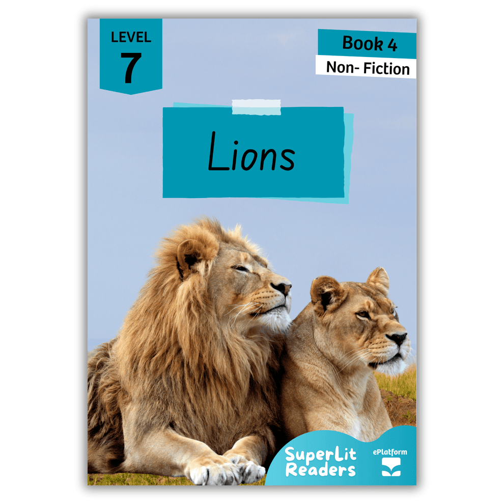 "Lions" Non-Fiction Level 7 (Book 4) | Decodable Readers
